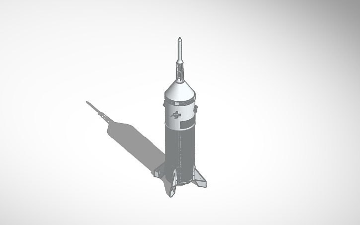 3D design Little Joe NASA Rocket model - Tinkercad