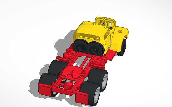 3D design Modified C-256 drag truck from mudrunner - Tinkercad