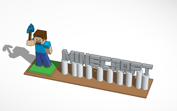 3D design Minecraft Logo Upgraded | Tinkercad
