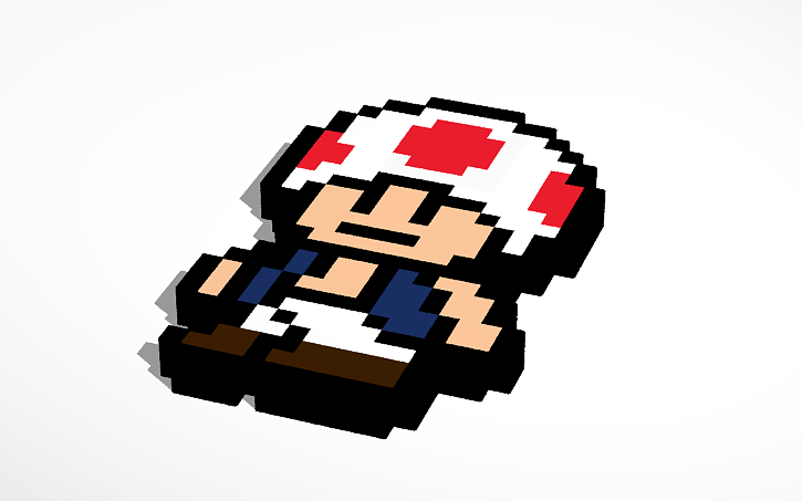 3D design pixel toad | Tinkercad