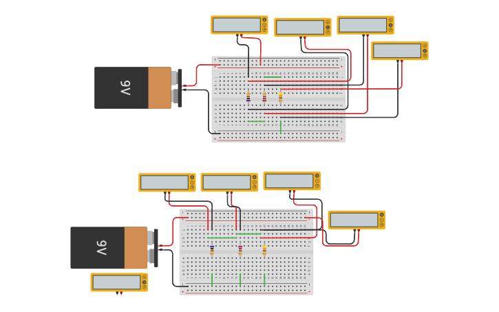 Circuit design Circuito en serie y paralelo | Tinkercad