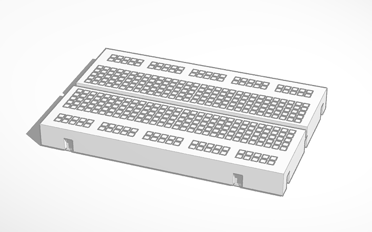 3D design Breadboard model - Tinkercad
