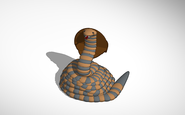 3D design snake - Tinkercad