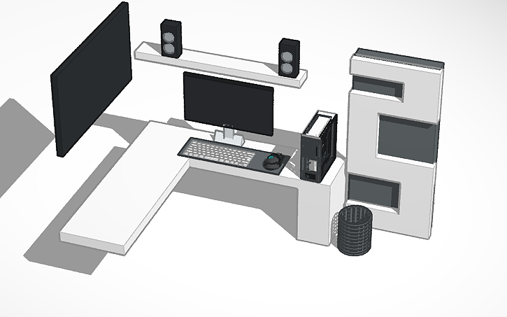 3D design Gaming setup - Tinkercad