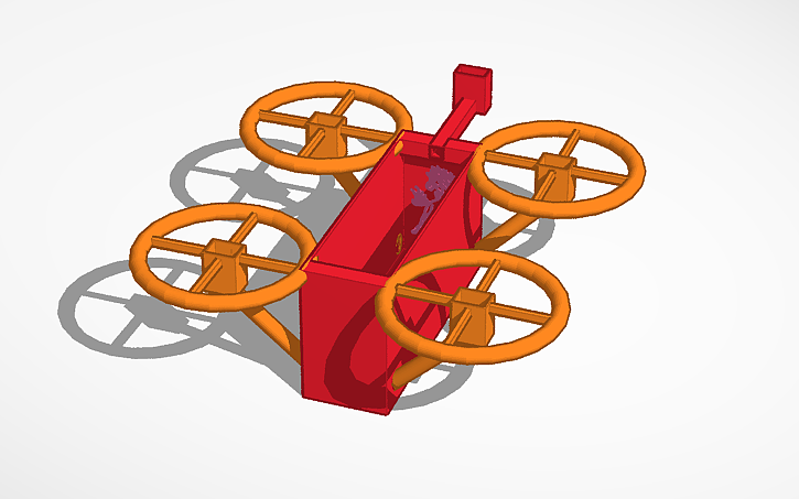 3D design Drone Model - Finished Draft - Tinkercad