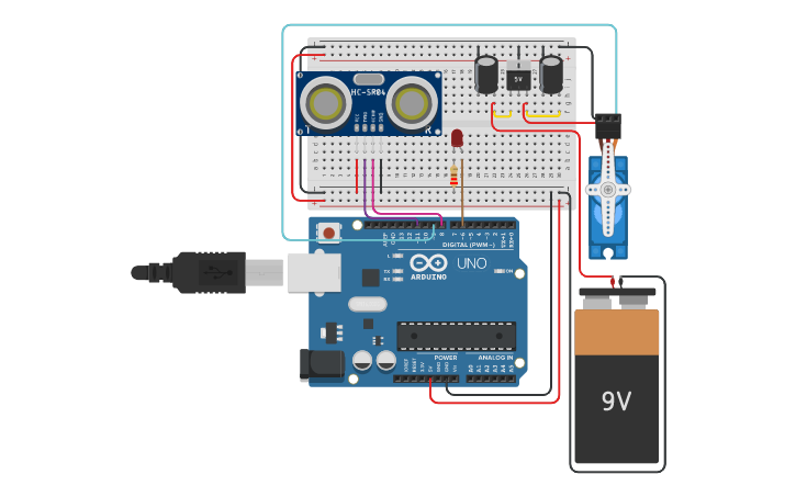 Circuit design Acitvity#5 -Step & Servo Motor - Tinkercad