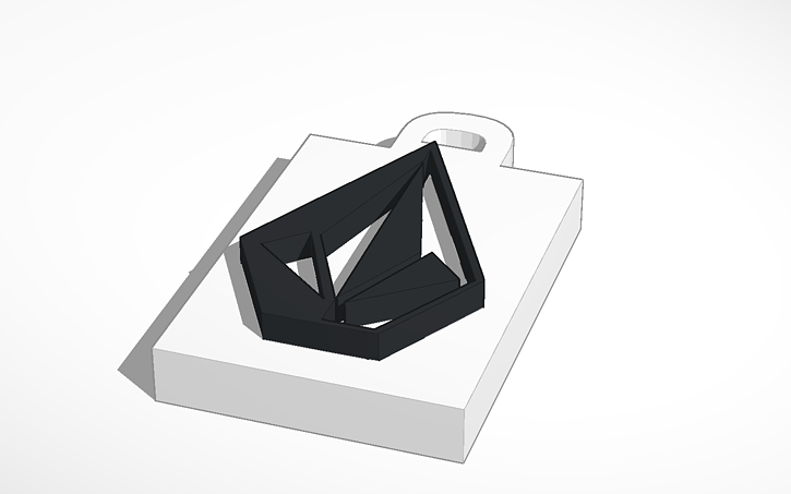 3D design Volcom Keychain - Tinkercad