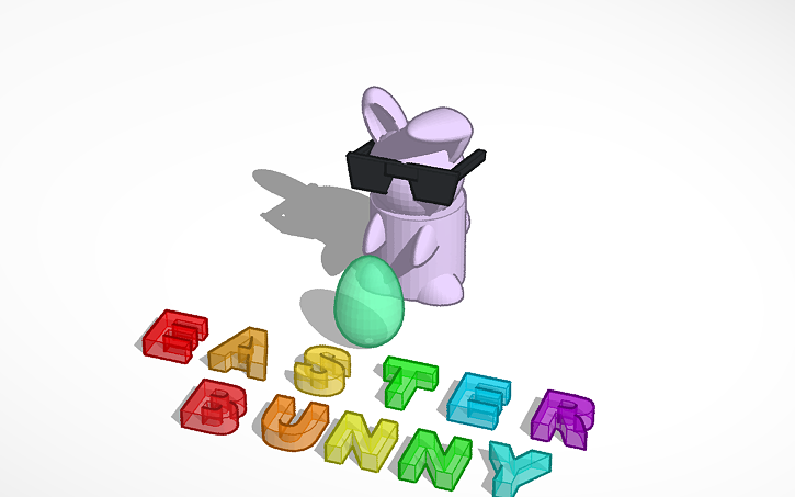 3D design EASTER BUNNY | Tinkercad