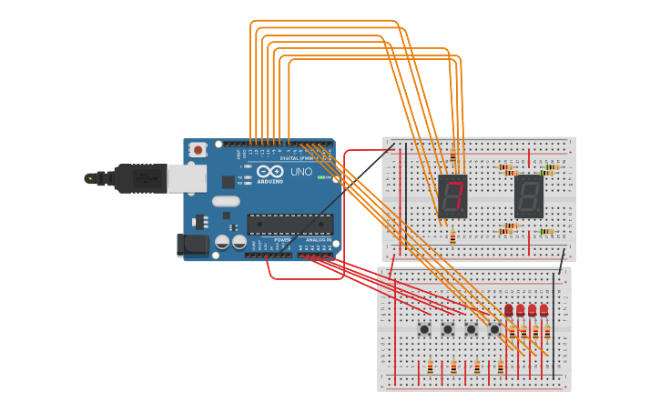 Circuit design Copy of Copy of 7 Segment Display Counter 60 Sec - Tinkercad Circuit design Copy of Copy of 7 Segment Display Counter 60 Sec - Tinkercad