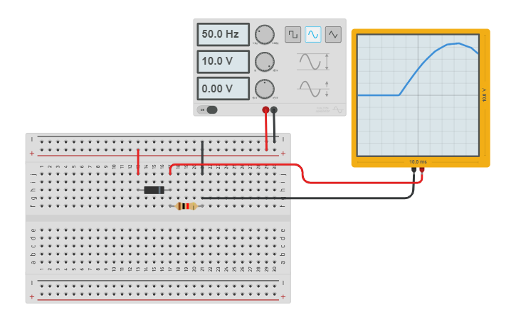 Circuit design Clipper - Tinkercad