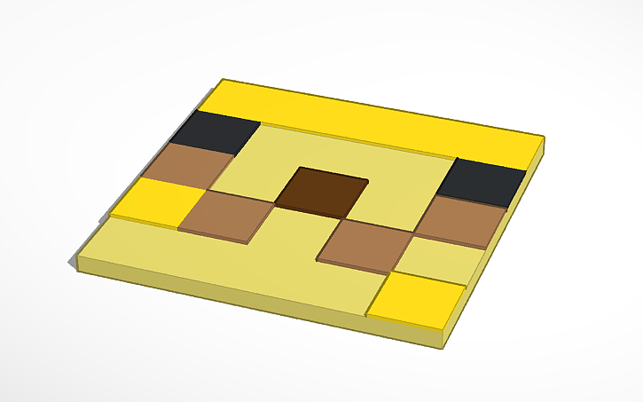 3D design minecraft puffer fish (not puffed up) | Tinkercad