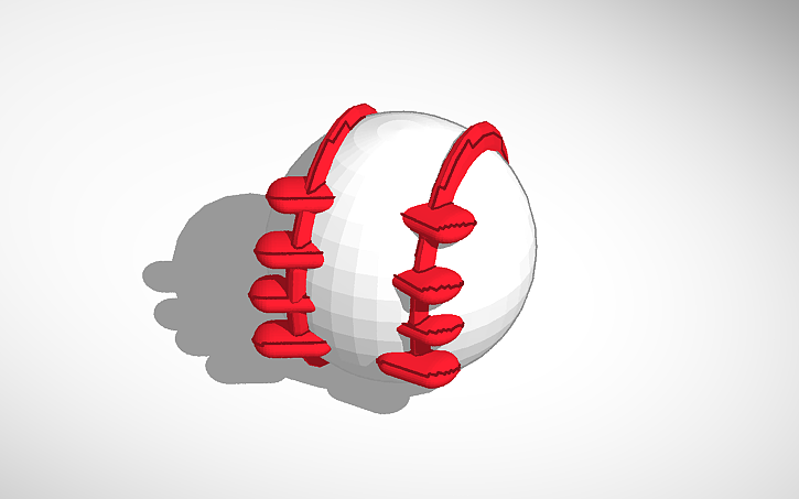 3D design Baseball - Tinkercad