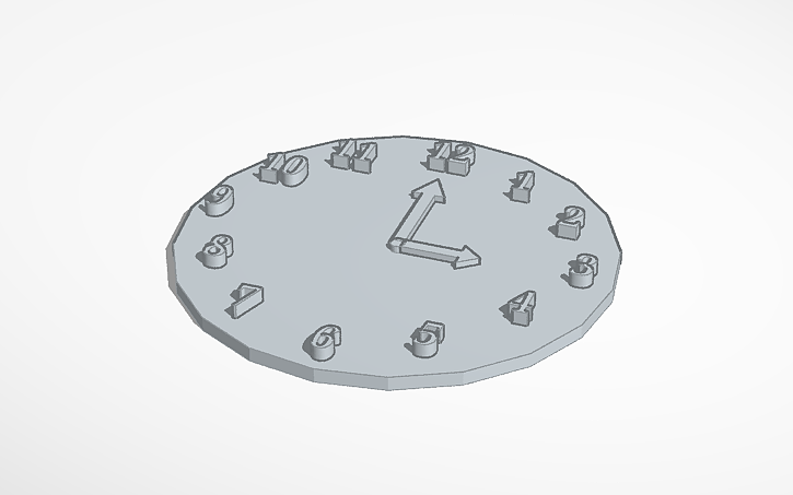 3D design Clock Contest - Tinkercad