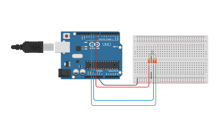 Circuit design RGB Color - Tinkercad