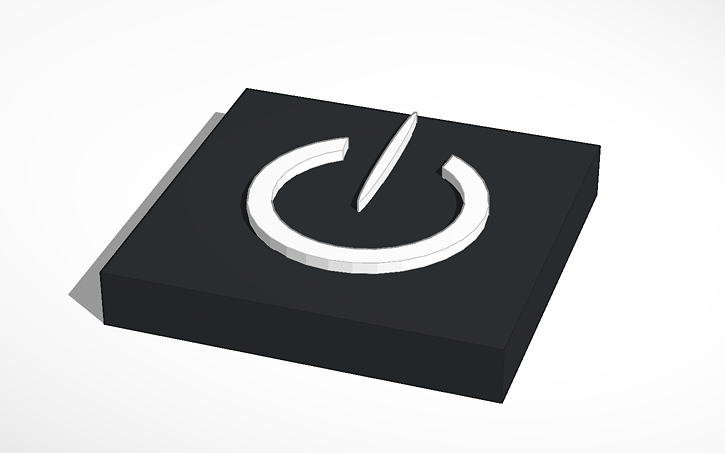 3D design Power button - Tinkercad