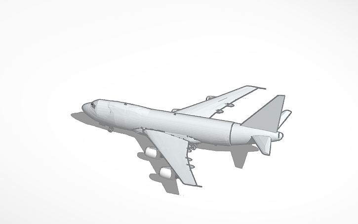 3D design Boeing 747 cargo plane - Tinkercad