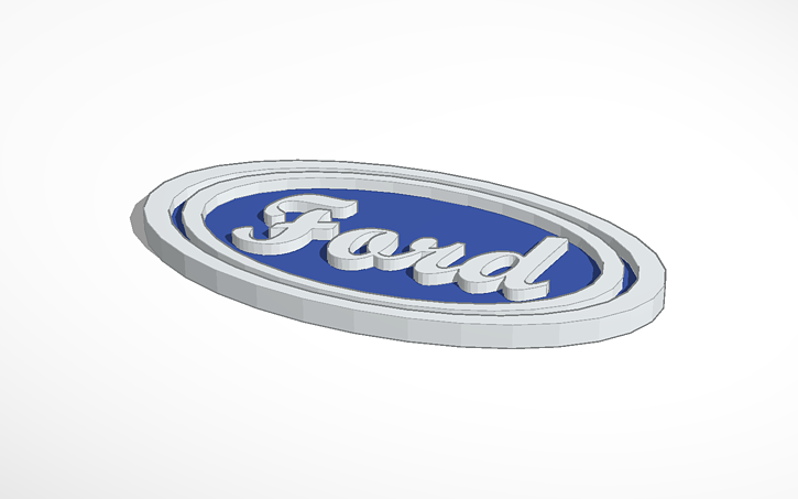 3D design Ford logo | Tinkercad