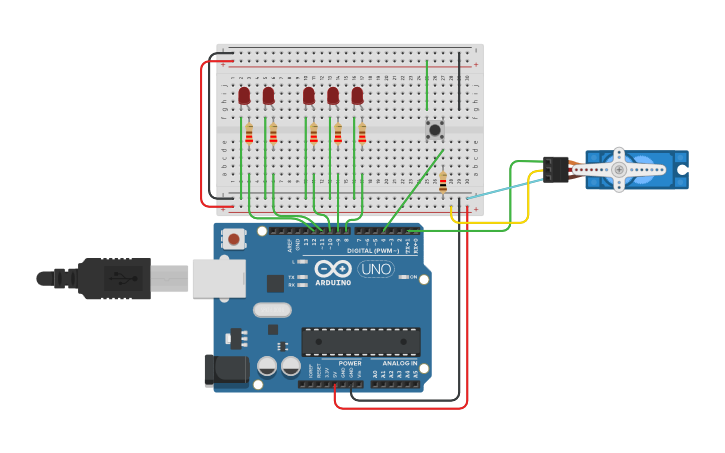 Circuit design Conception d'un passage a niveau - Tinkercad