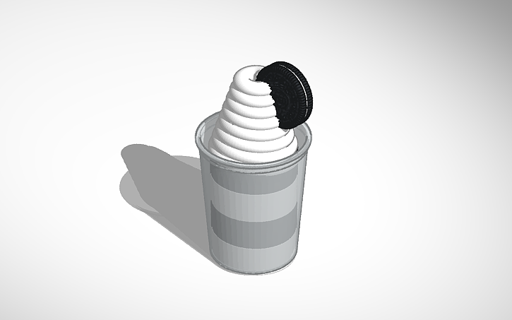 3d Design Oreo Milkshake Tinkercad
