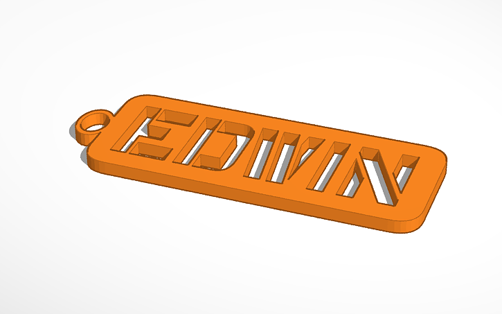 3D design Edwin's Key Chain | Tinkercad