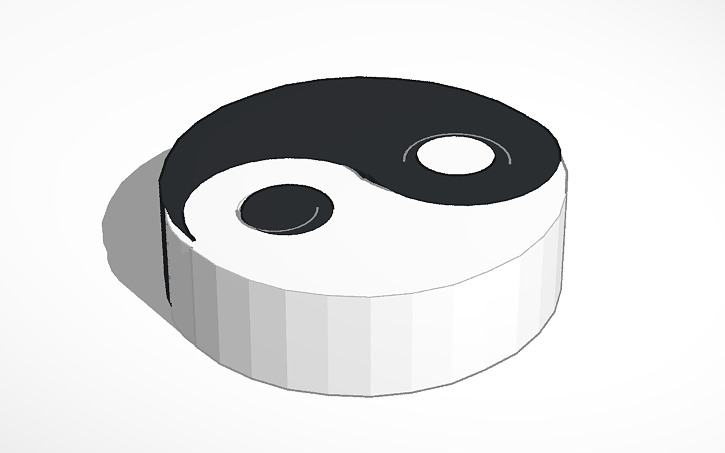 3D design Yin Yang Symbol | Tinkercad