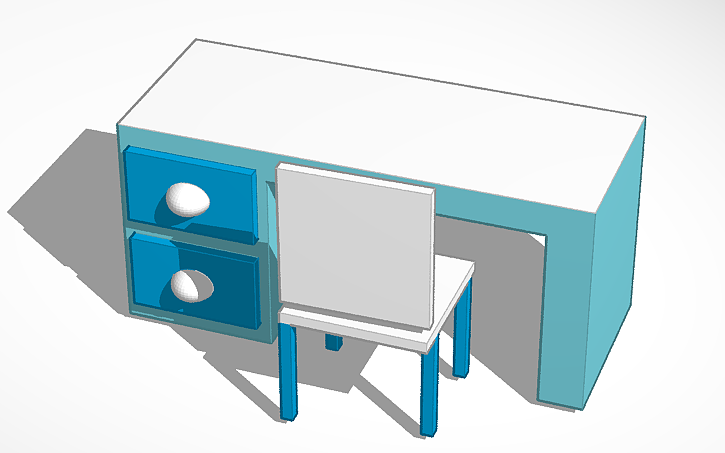 3D design MAKE-UP DESK | Tinkercad
