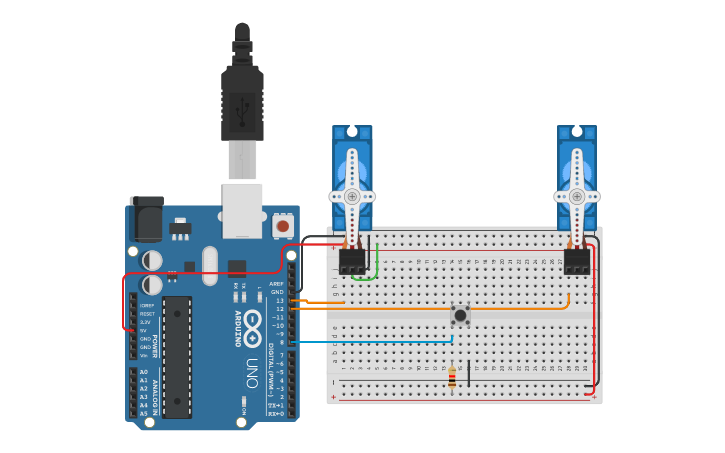 Circuit design Aula 04 - Servo Motor e Portas | Tinkercad