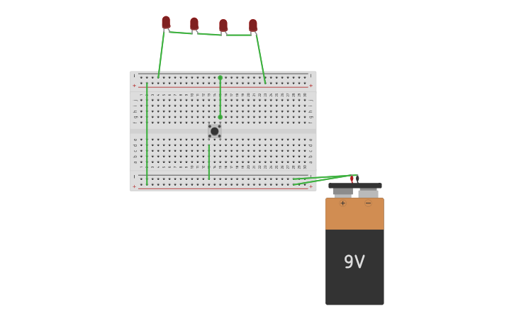 Circuit Design Led With Pushbutton Tinkercad