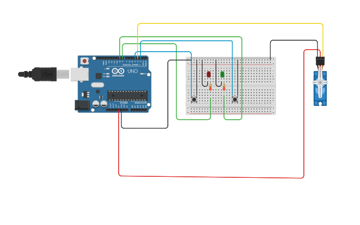 Circuit design Control de Acceso - Tinkercad