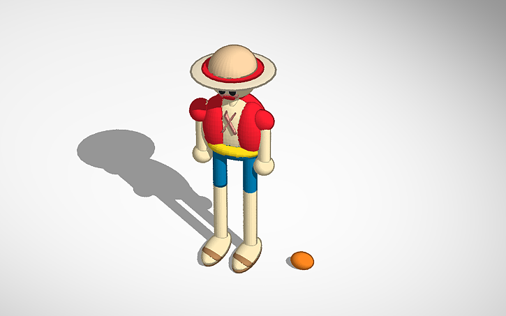 3D design LUFFY - Tinkercad