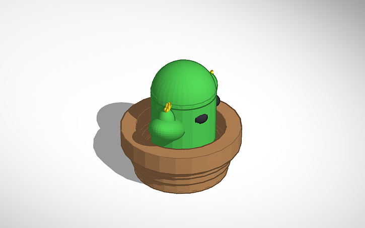 3d Design Cute Cactus Tinkercad