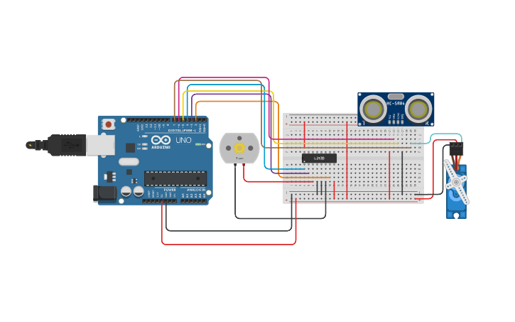 Circuit design Anselmo_ PETA 2.3 - Automatic Hand Sanitizer using Arduino - Tinkercad