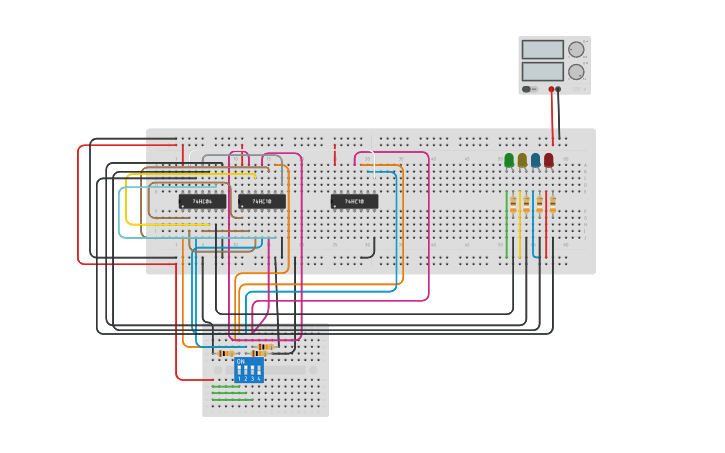 Circuit design DEMUX - Tinkercad