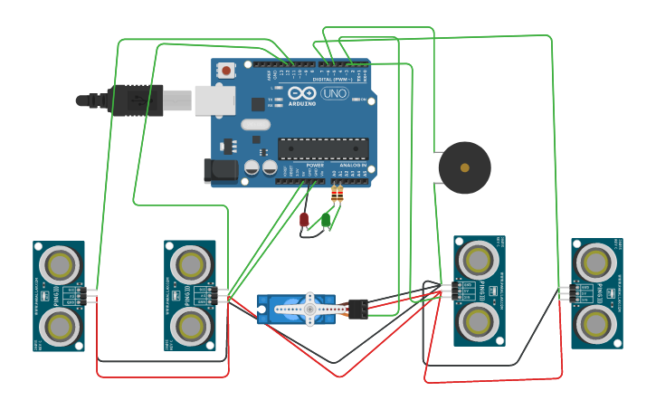 Circuit design Barrera de Tren | Tinkercad