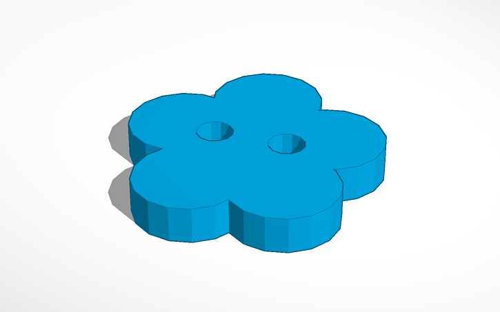 3D design Flower Button - Tinkercad