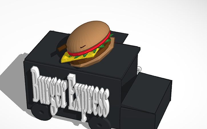 3D design Burger Express Food Truck #2 - Tinkercad