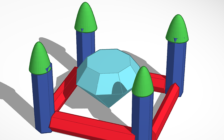 3D design diamond cassle - Tinkercad