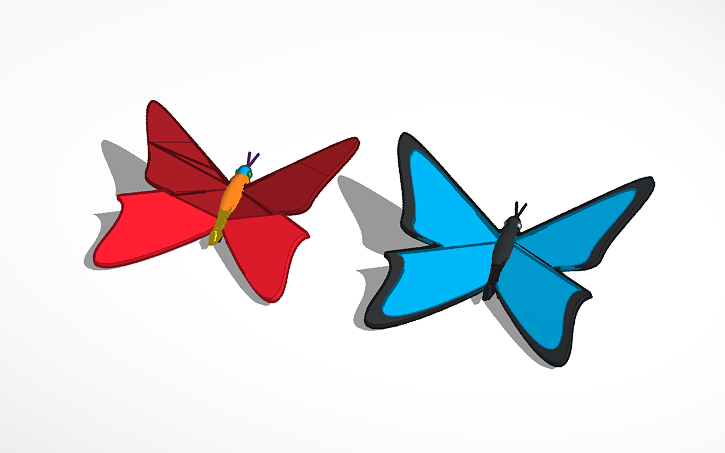 3D design Butterfly - Tinkercad