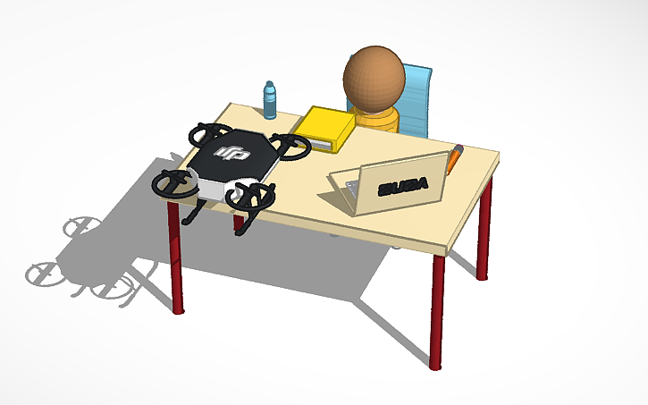 3D design desk & chair | Tinkercad