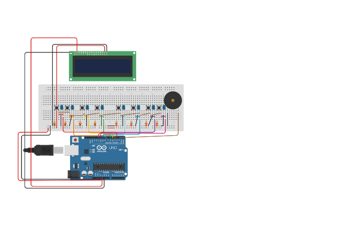 Circuit design (Piano Keyboard | Tinkercad