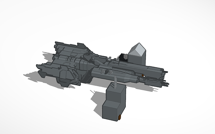 3D design halo frigate in a shipyard | Tinkercad