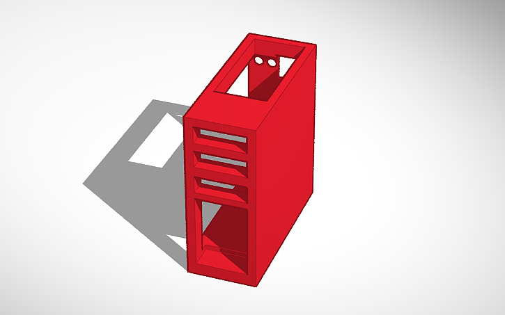 3D design POWERQFL COMPUTER CASE - Tinkercad