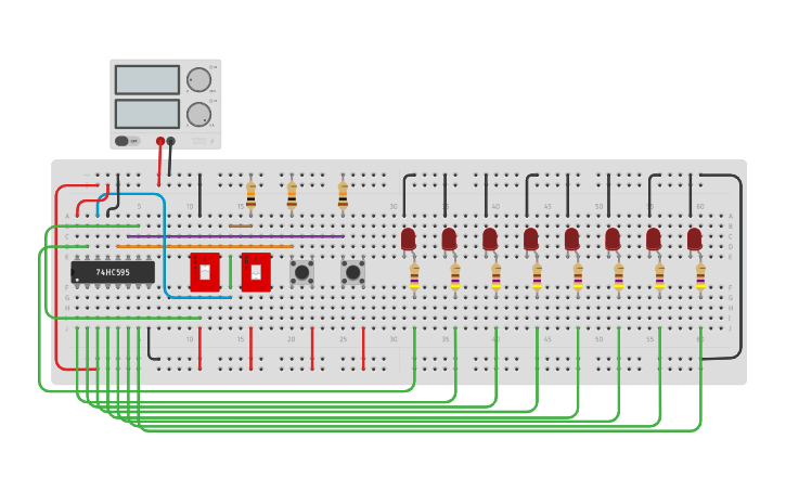 Circuit design Muhammad Fathur Zidane_3A_14_Register | Tinkercad