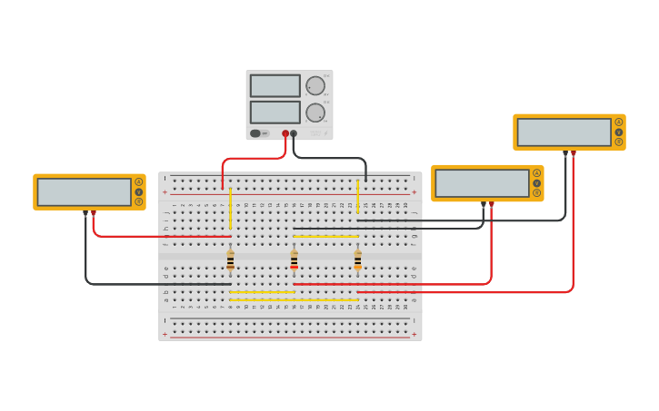Circuit Design Lab Work 2a Series Parallel Circuit Voltage Tinkercad