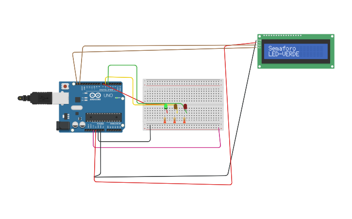 Circuit design Pregunta1_semaforo - Tinkercad