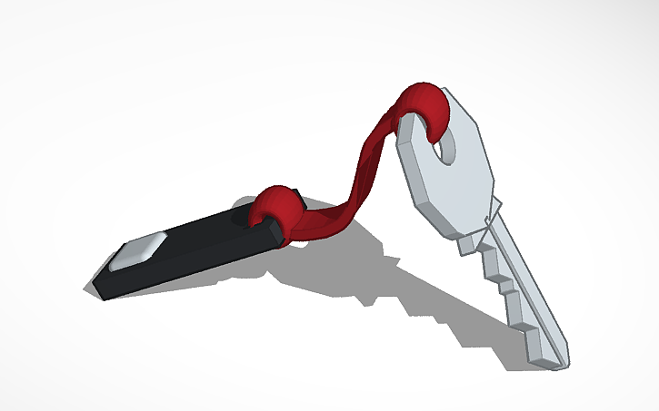 3D design Key & key-chain - Tinkercad