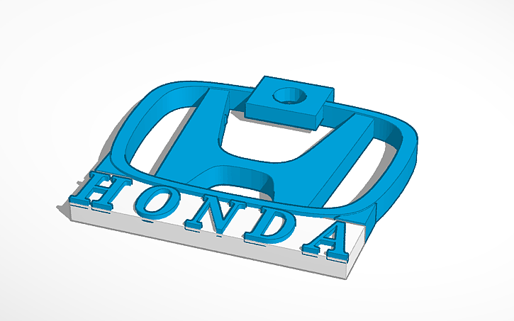 3D design Honda Keychain | Tinkercad
