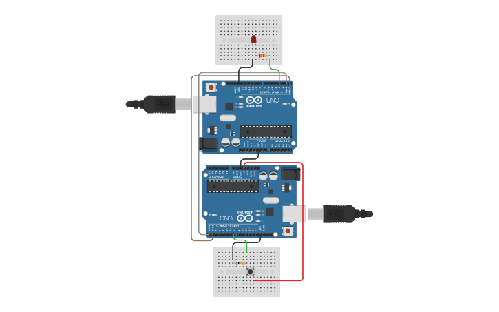 Circuit design Serial Entre Dois Arduinos - Tinkercad