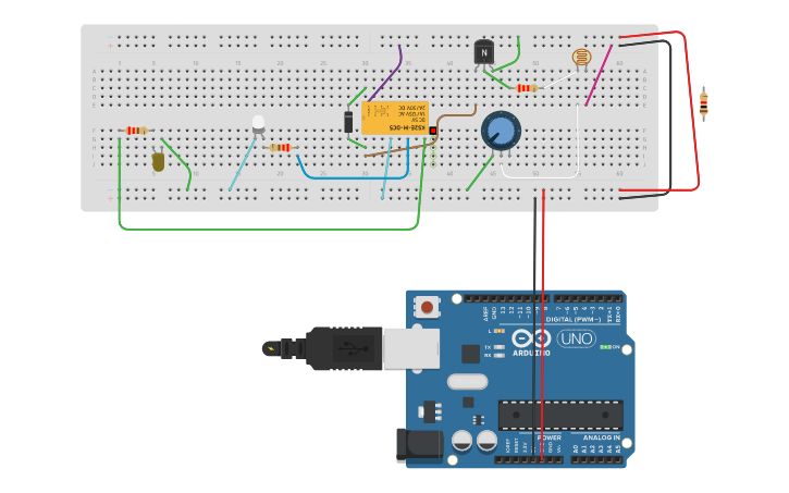 Circuit design SENSOR DE LUZ | Tinkercad