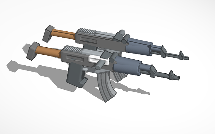 3D design Fortnite heavy submachine gun - Tinkercad